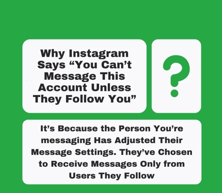 Fix "You Can't Message This Account Unless They Follow You"